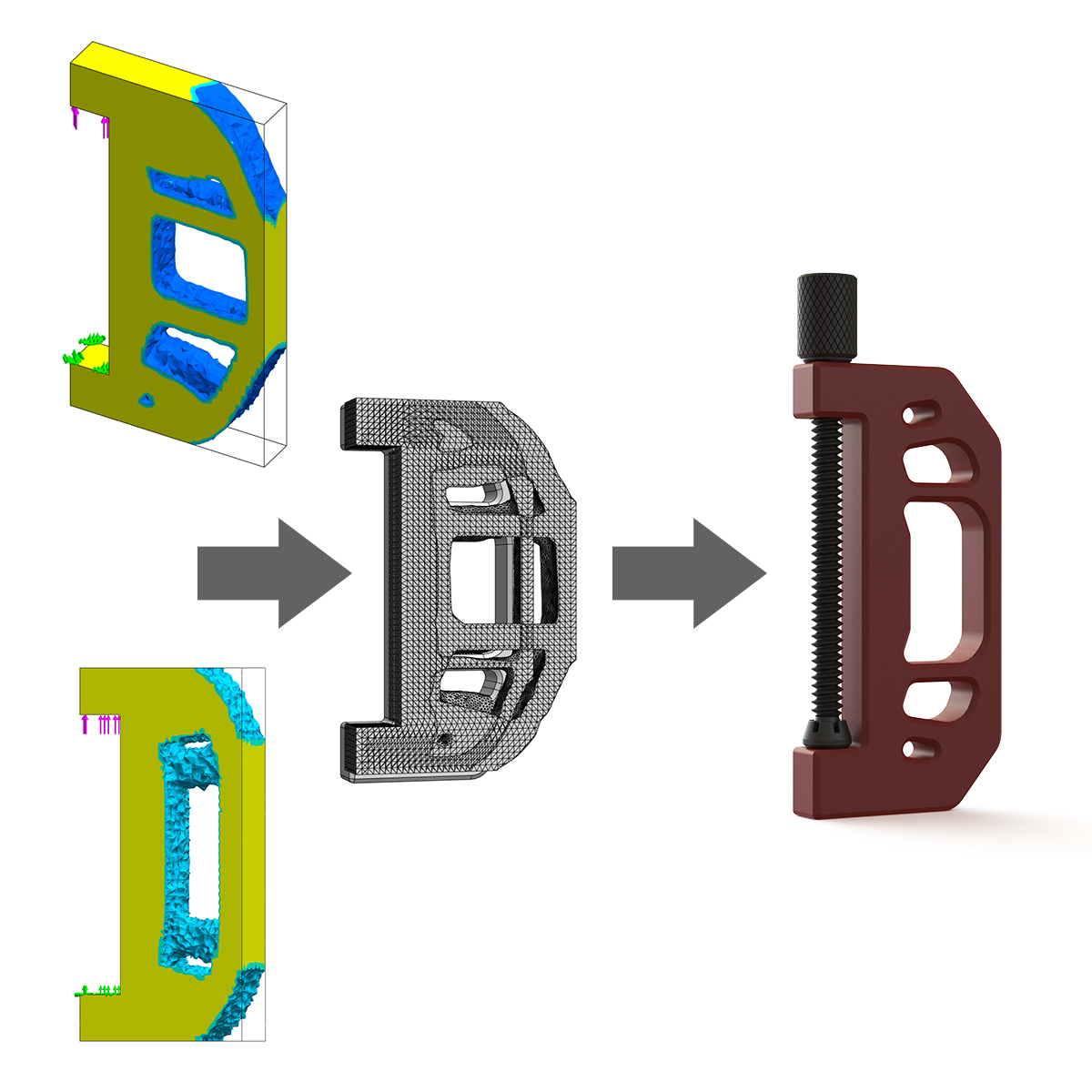 Using Topology Optimization to reduce weight in a G-clamp design - Meet ...
